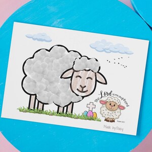 Easter Sheep Lamb Craft Printable Template, DIY Art Religious Keepsake ...