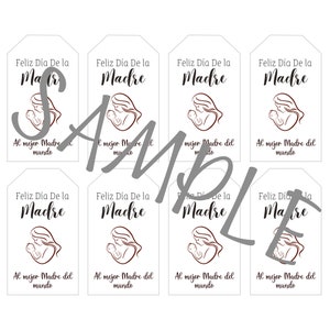 Spanish Happy Mothers Day Gift Favor Tag, Feliz Día Del Madre Tags ...