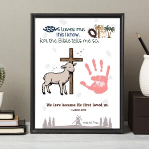 Easter Christian Handprint Craft Printable, Bible Lesson Verse DIY ...