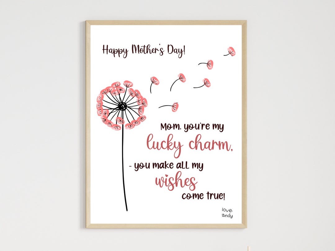Mothers Day Handprint Craft for Kids Printable Card Art Activity ...