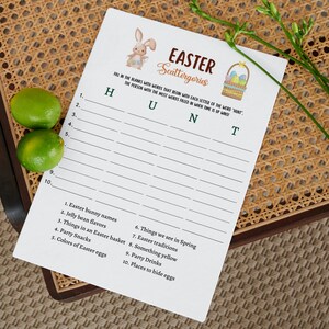 Easter Scattergories Game Printable, Easter Party Game, Easter Activity ...