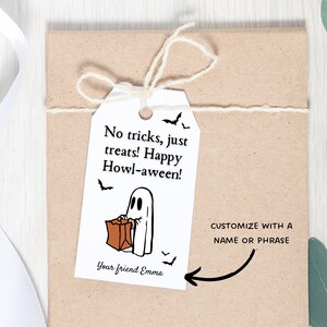 Halloween Favor Tags Printable Template, Editable Halloween Party Gift ...
