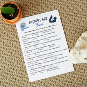 Father's Day Trivia Game Printable, Fathers Day Ideas, Fun Party Games ...