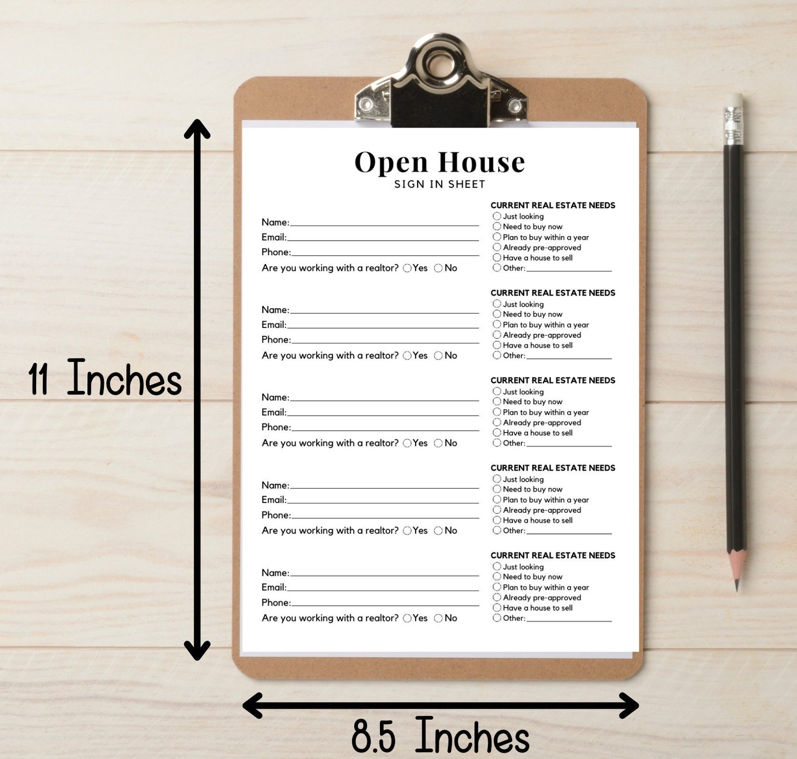 Open House Sign in Sheet Welcome Sign Open House Bundle Real - Etsy