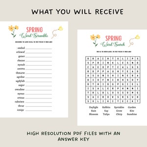 Spring Word Search Game Printable Spring Activity Adults and - Etsy