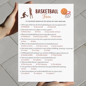 Basketball Trivia Game Printable, Basketball Tailgate Party Game ...