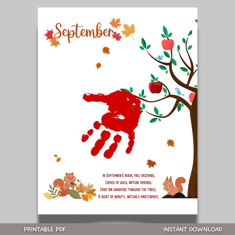 September Calendar Art - Etsy