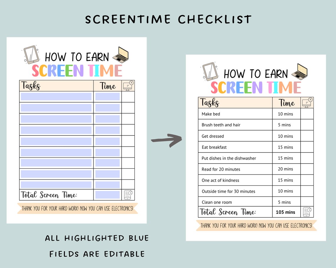 Editable Summer Planner Bundle Printable Summer Chore Chart - Etsy