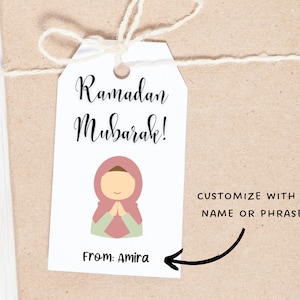 Editable Kids Ramadan Mubarak Gift Tags Printable Custom - Etsy