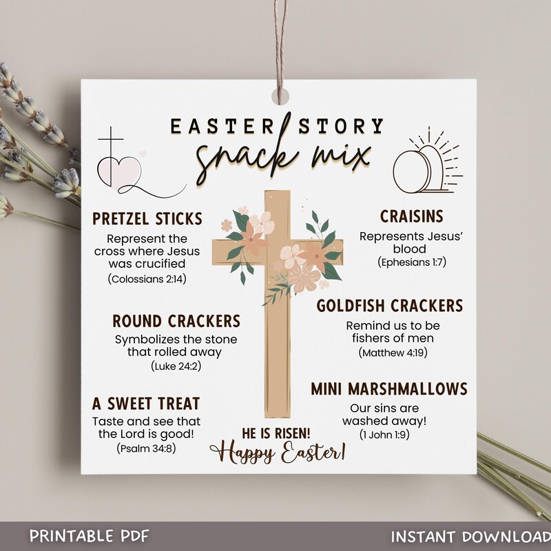 The Easter Story Snack Mix - Etsy