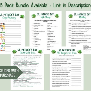 St Patrick's Day Irish Slang Game Printable St - Etsy