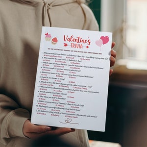Valentine's Day Trivia Game Printable, Galentines Day Party Game ...