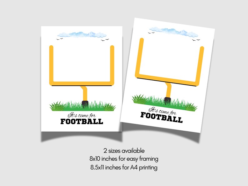 Football Footprint Craft Printable for Kids, DIY Sports Wall Art ...