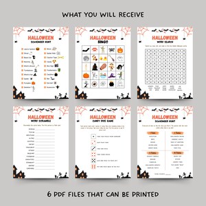 Halloween Games Bundle Kids Printable, Halloween Party Games, Scavenger ...