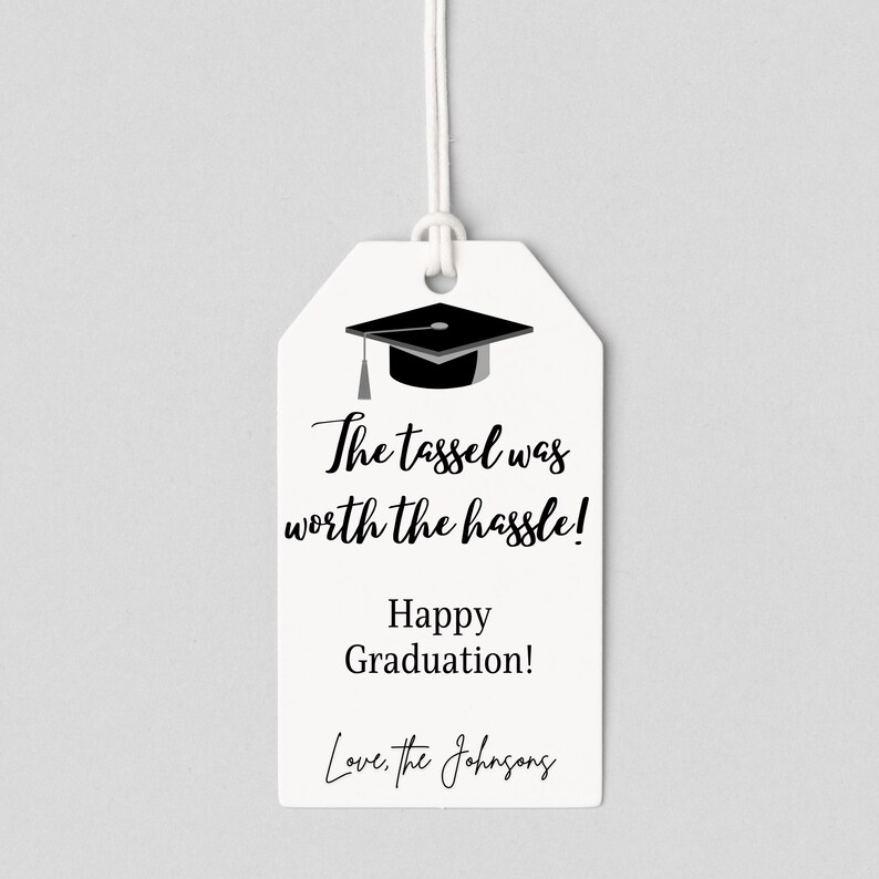 Custom Graduation Gift Tags Personalized Happy Graduation - Etsy