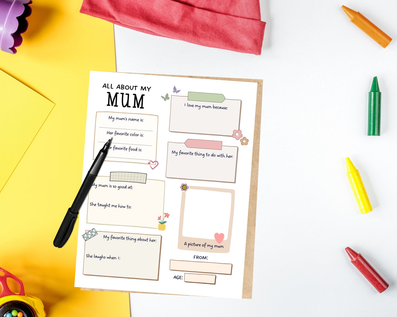 All About My Mom Survey Printable Mothers Day Questionnaire - Etsy