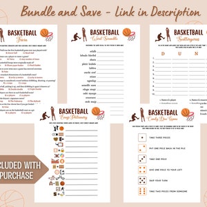 Basketball Emoji Pictionary Game Printable Basketball Party - Etsy