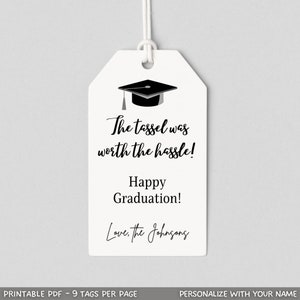Custom Graduation Gift Tags, Personalized Happy Graduation Tags ...