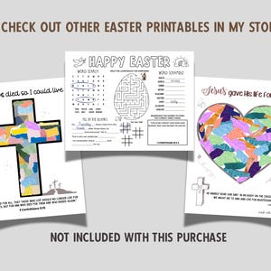 Easter Story Mini Book for Kids Printable Coloring Bible Lesson Sunday ...