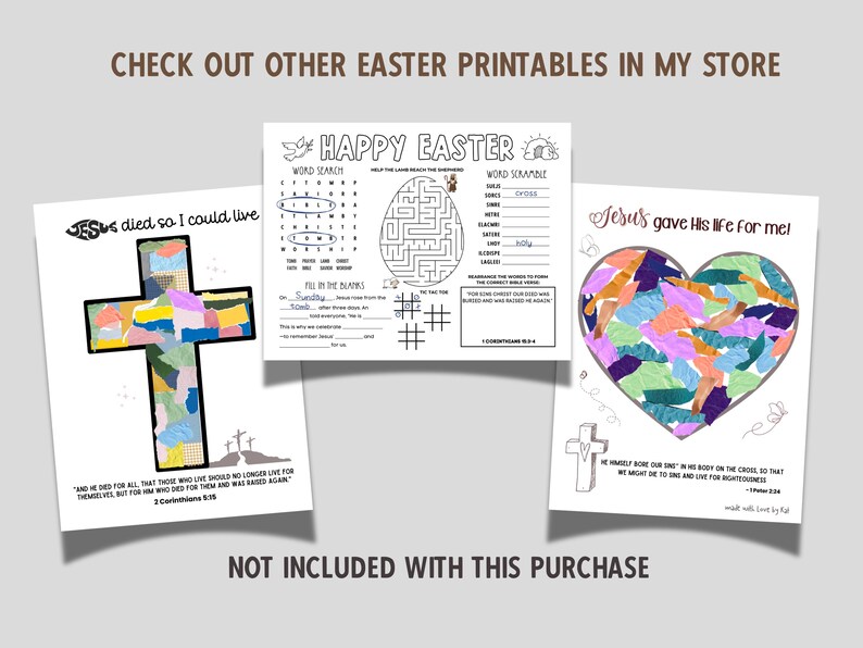 Easter Story Mini Book for Kids Printable Coloring Bible Lesson Sunday ...