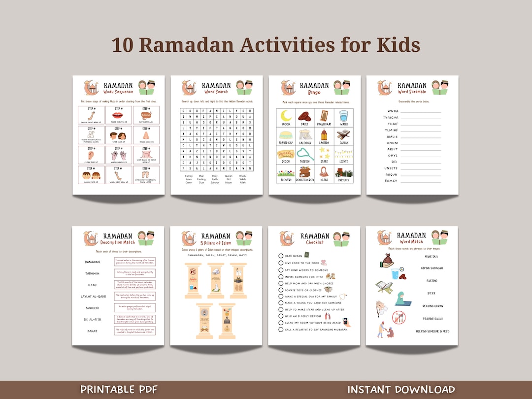 Ramadan Activity for Kids Printable, Eid Activities, Kids Ramadan ...