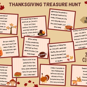 Thanksgiving Scavenger Hunt for Kids Thanksgiving Treasure - Etsy