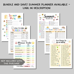 Summer Bucket List Printable, Editable Summer Break Template, Fun ...
