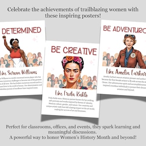 Women's History Month Posters Printable, Inspirational Historical ...