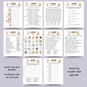 Easter Games Bundle Printable, Easter Activity Kids, Easter Party Games ...