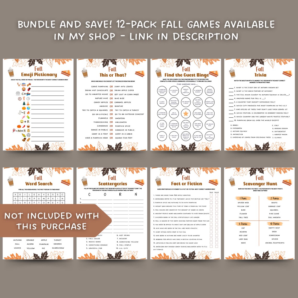 Fall Emoji Pictionary Game Printable, Fun Autumn Games, Emoji Game ...