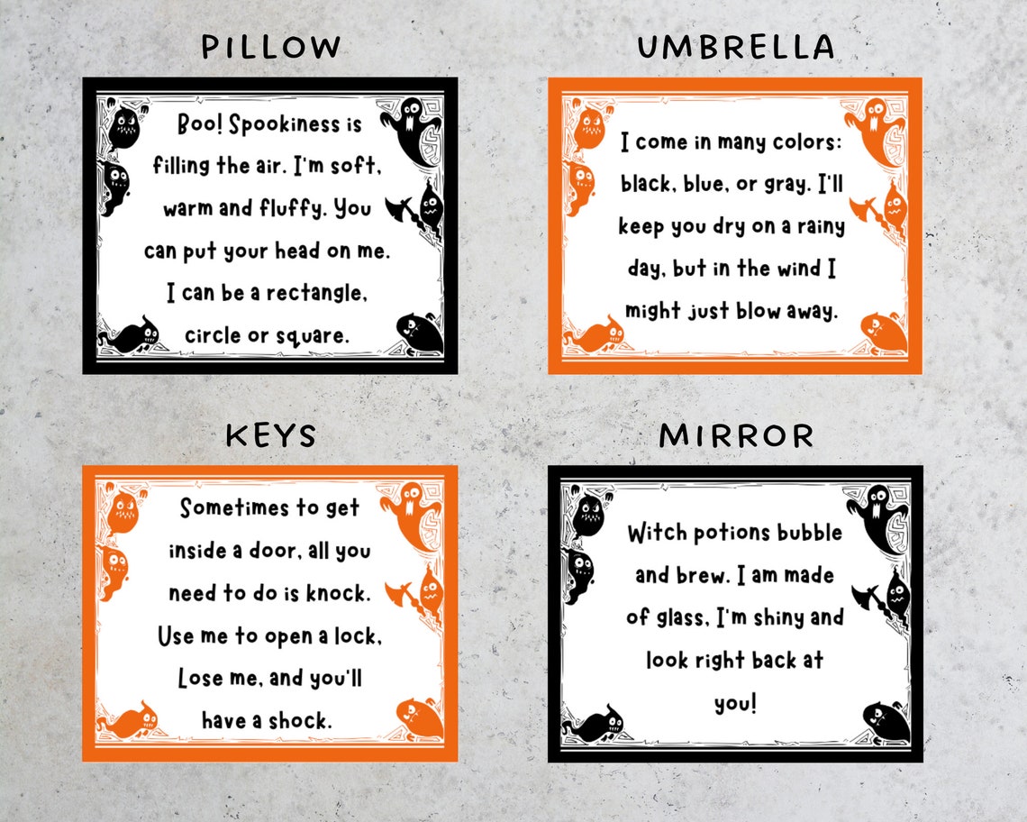 Indoor Halloween Scavenger Hunt for Kids Halloween Treasure - Etsy