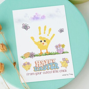 Easter Crafts for Kids Printable, Handprint Footprint DIY Card Wall Art ...