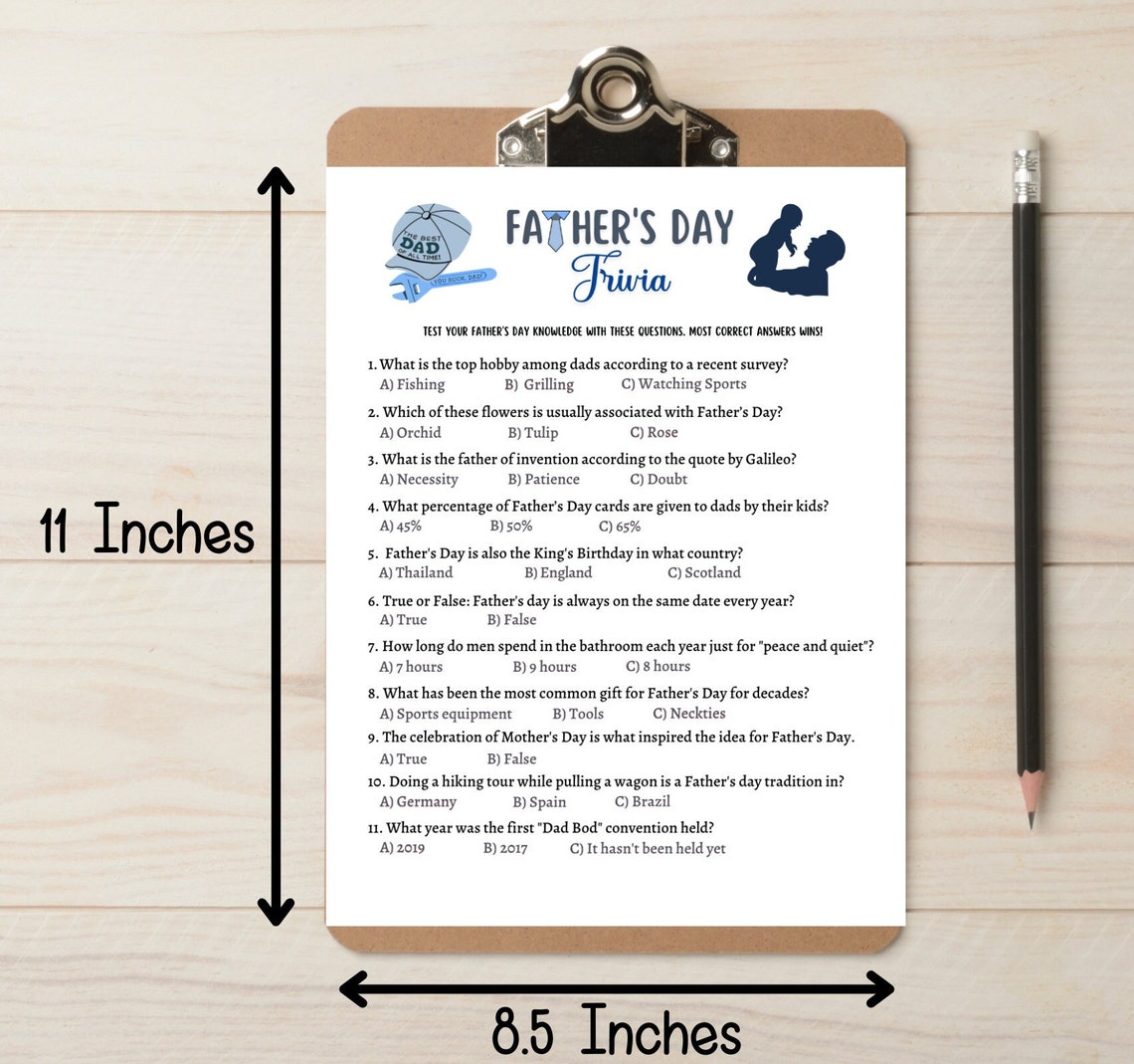 Father's Day Game Bundle Printable Fathers Day Ideas Fun - Etsy