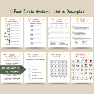 Spring Riddles Game Printable, Spring Activity Adults and Kids ...