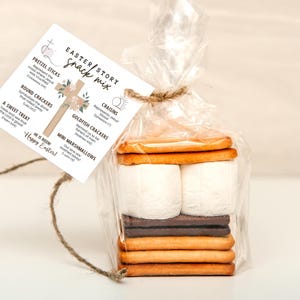 Easter Story Snack Mix Printable Holy Week Treat Basket Gift Tags ...