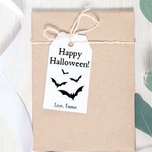 Halloween Gift Tag Printable Template, Editable Halloween Party Favor ...