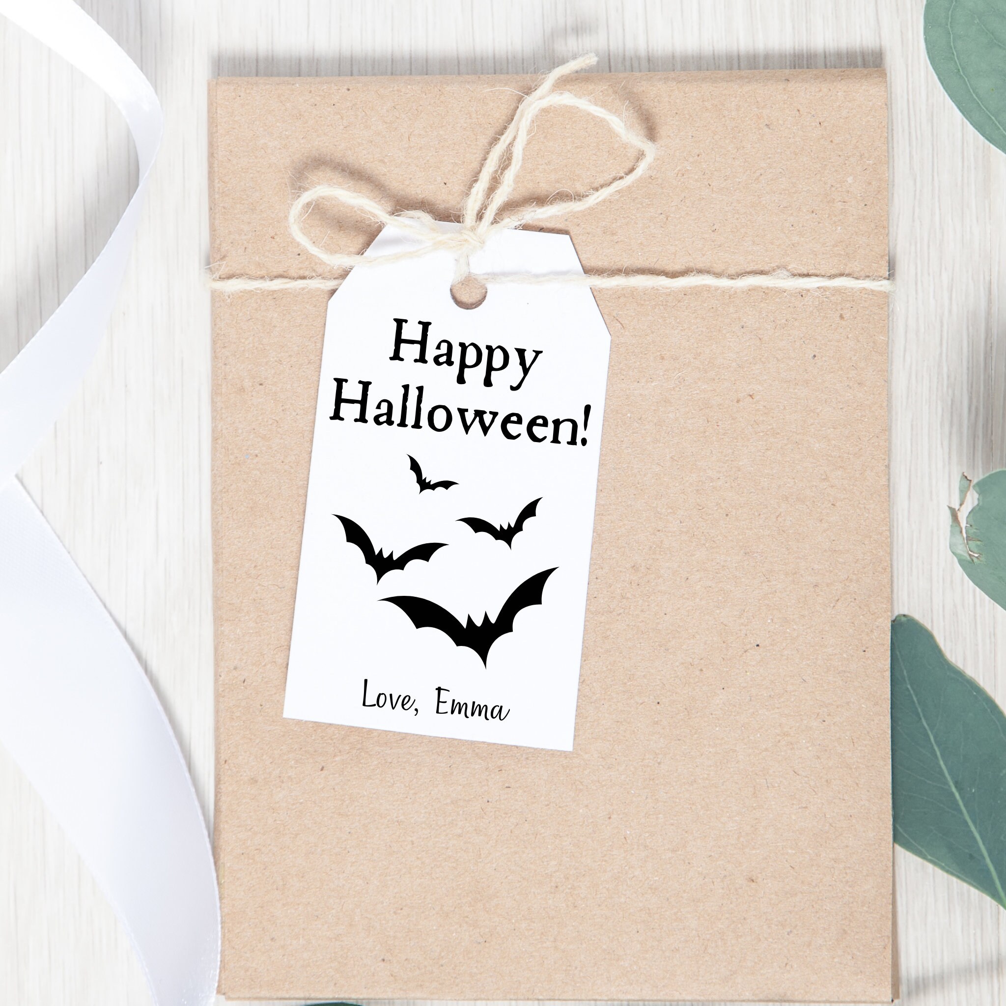 Halloween Gift Tag Printable Template, Editable Halloween Party Favor ...