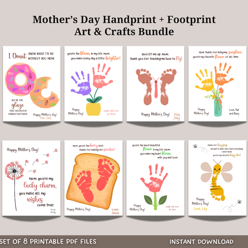 Mothers Day Footprint Art - Etsy