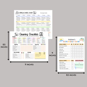 Editable Family Chores Printable, Cleaning Schedule, Digital Planner ...
