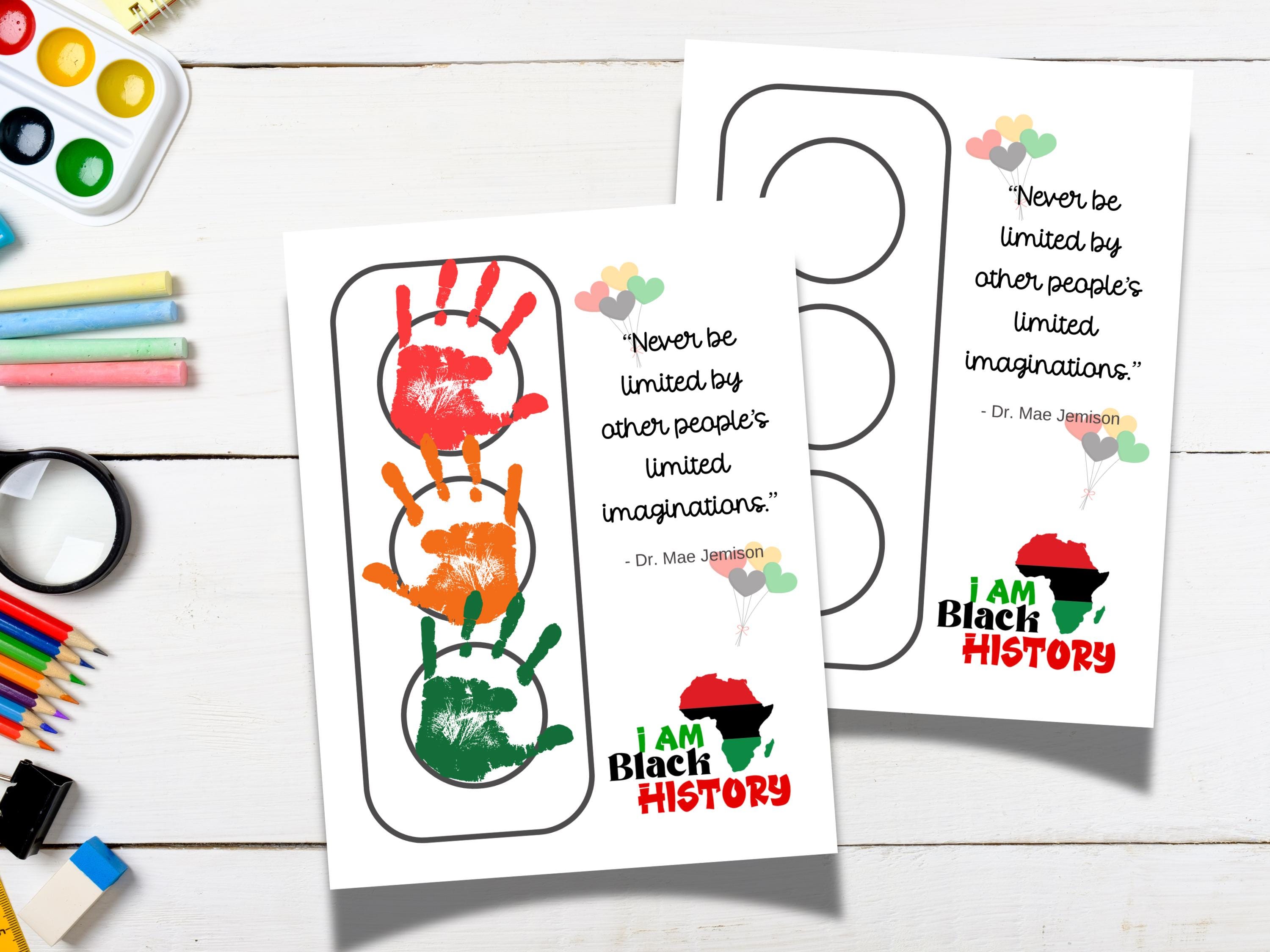 Black History Month Handprint Crafts Printable Template Bundle, DIY Art ...