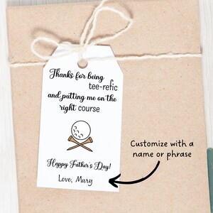 Happy Father's Day Golf Gift Tags Printable, Golf Gift Ideas, Best Dad ...