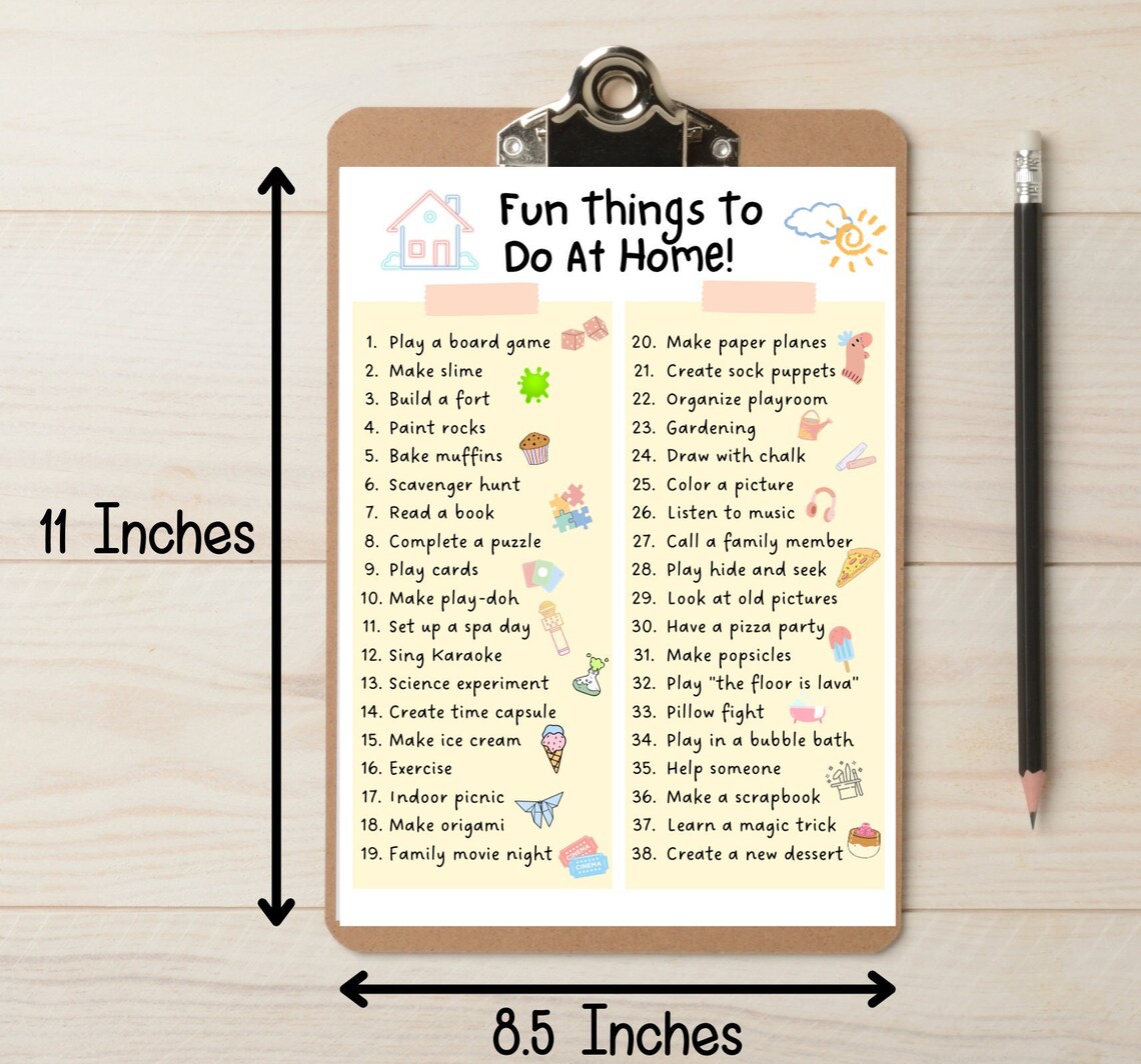 Play Routine Chart for Kids Things to Do Kids Kids Daily - Etsy
