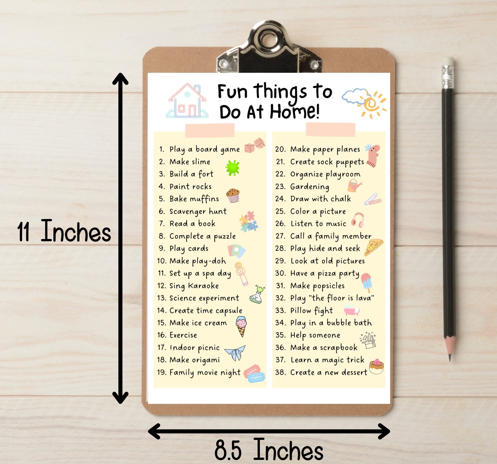 Play Routine Chart for Kids Things to Do Kids Kids Daily - Etsy