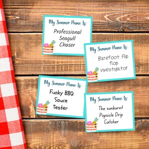 What’s Your Summer Name Game Printable, Pool Party Games, Summer Camp ...