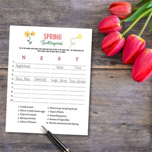 Spring Games Bundle Printable, Spring Activities Adults & Kids, Spring ...