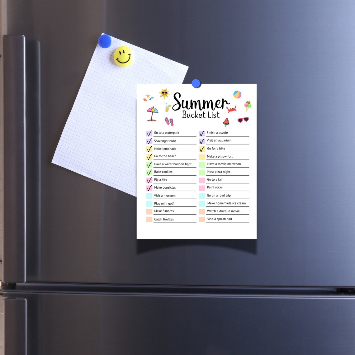 Summer Bucket List Printable, Editable Summer Break Template, Fun ...