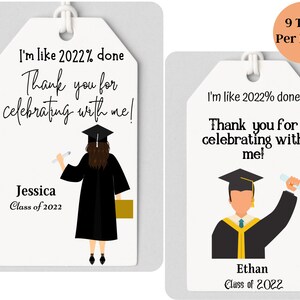 Custom Graduation Thank You Tags Class of 2022 Favors - Etsy