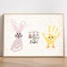 Bunny Chick Easter Handprint Footprint Craft for Kids Printable, DIY ...