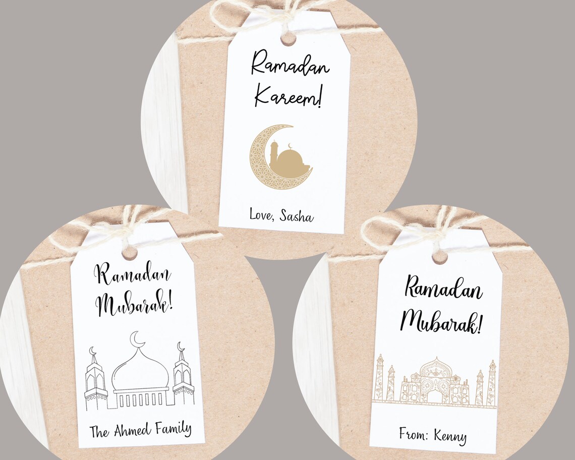 Editable Ramadan Mubarak Gift Tags Printable Personalized - Etsy