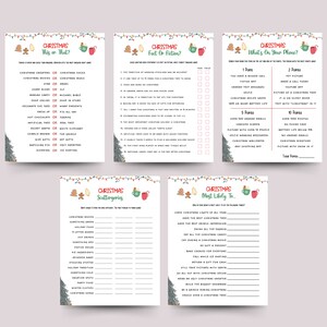 Christmas Game Bundle Printable, Family Christmas Games, Office Party ...